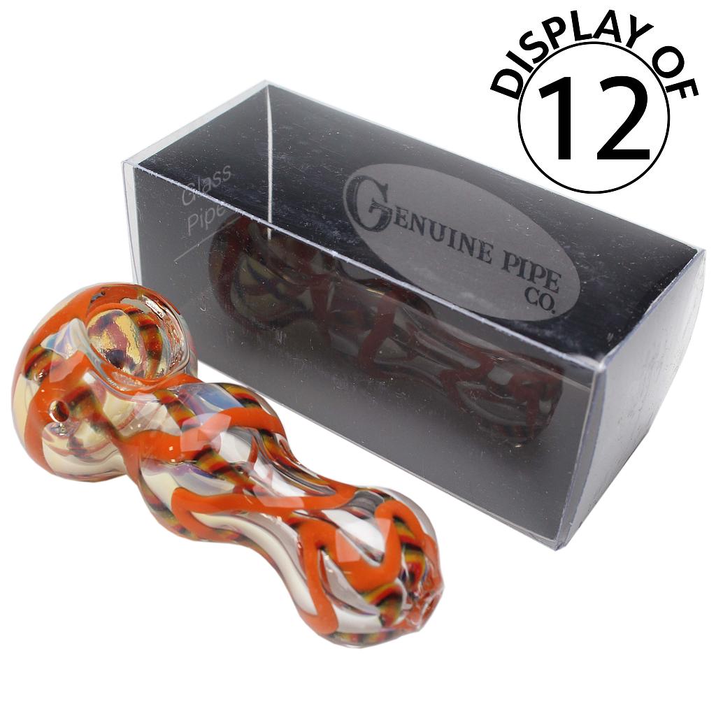 Glass Pipe Genuine Pipe Co 3" Heavy Colour Rake - Display/12 | Maq