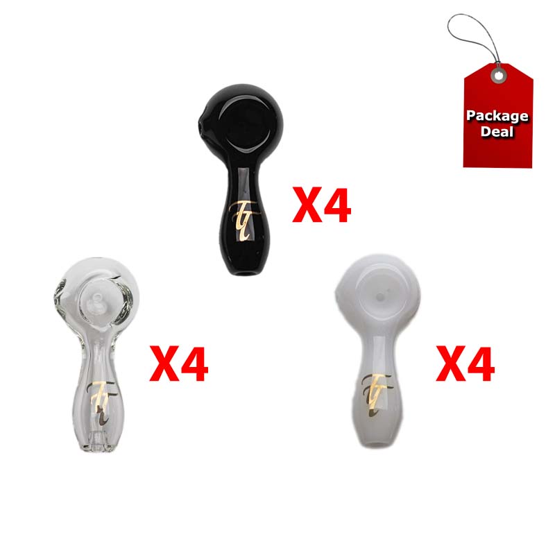 KIT: *MIX COLOUR CASE OF 12* Glass Pipe Tech Tubes 3" | Maq