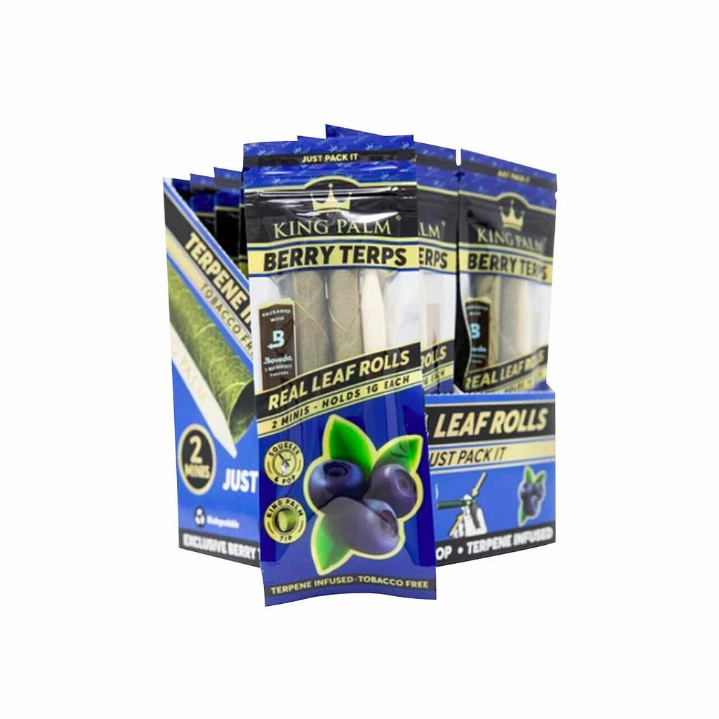 King Palm Mini Pre-Roll Pouch - Berry Terps- 2 Per Pack - Box Of 20 | Maq