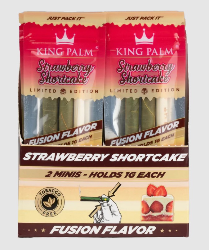 King Palm Mini Pre-Roll - Strawberry Shortcake - 2 per pack Box of 20 | Maq
