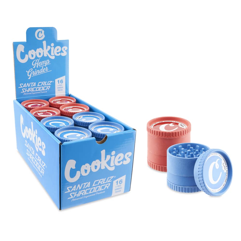 Grinder Santa Cruz Shredder x Cookies 4pc Medium Hemp Grinders Box of ...