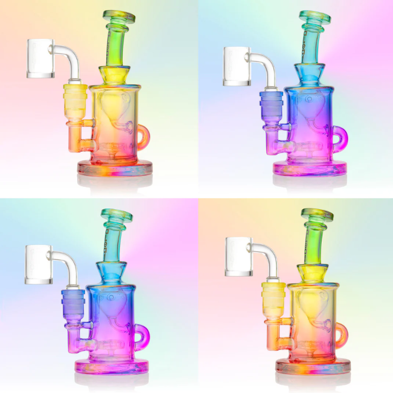 Glass Rig Aleaf Ombre UFO Perk Recycler | Maq